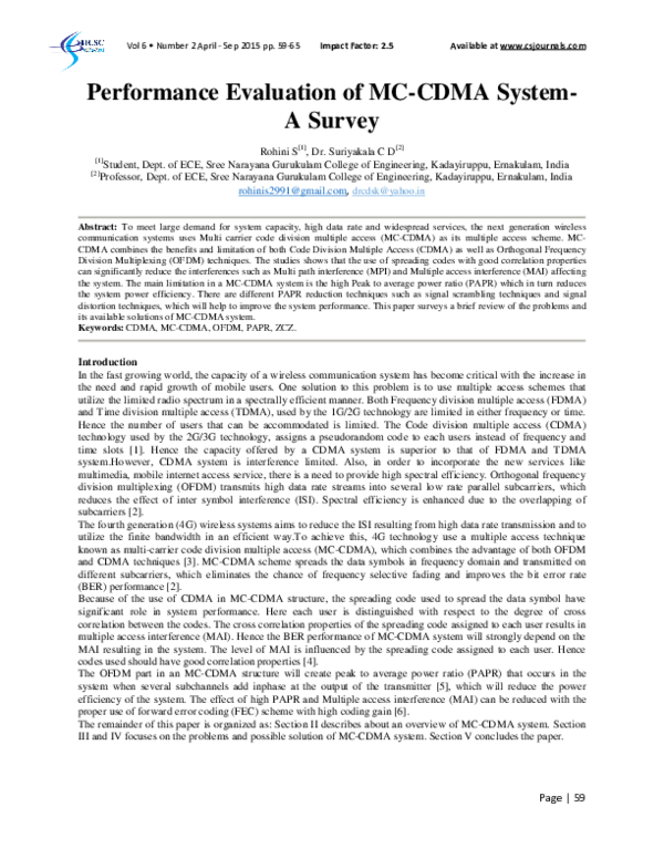 (PDF) MC-CDMA