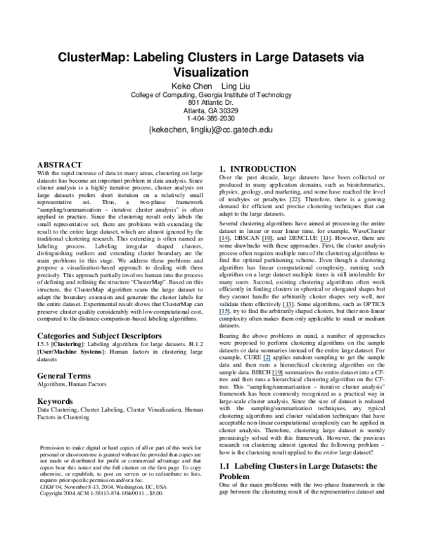 Pdf Clustermap Labeling Clusters In Large Datasets Via Visualization