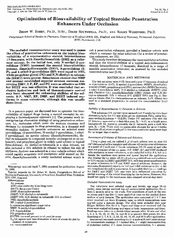 (PDF) Optimization of Bioavailability of Topical Steroids ...