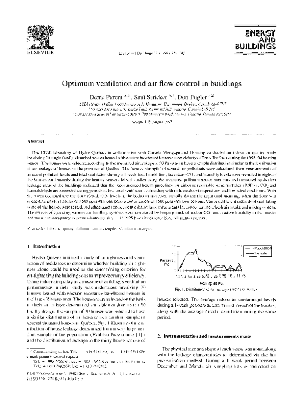 (PDF) Optimum ventilation and air flow control in buildings