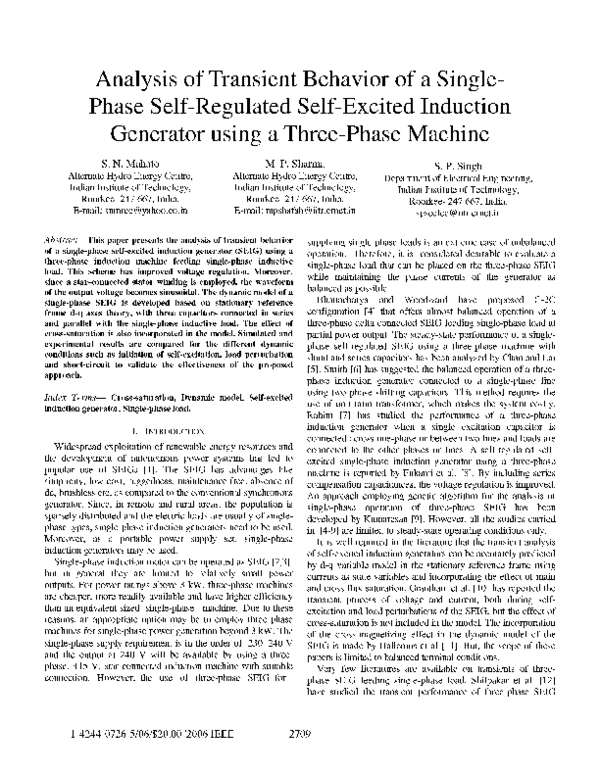 (PDF) Selection of Optimal Capacitors for Maximum Power Output of a Single-phase Self-excited ...
