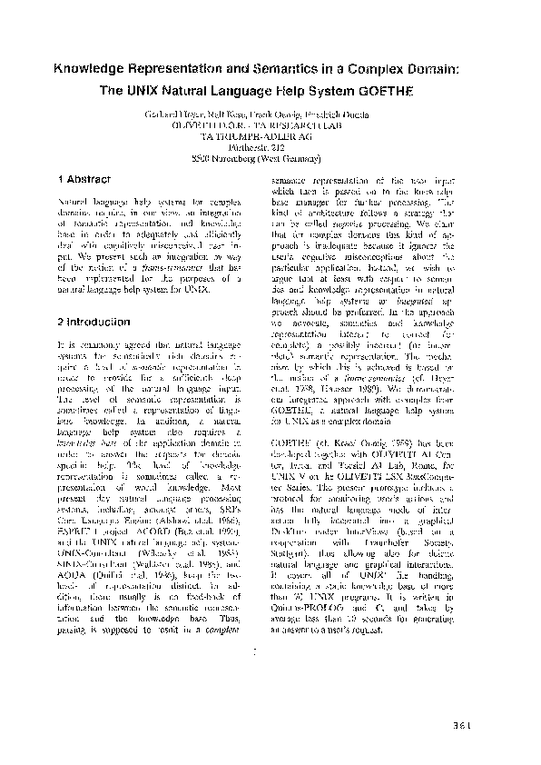 (PDF) Knowledge representation and semantics in a complex domain