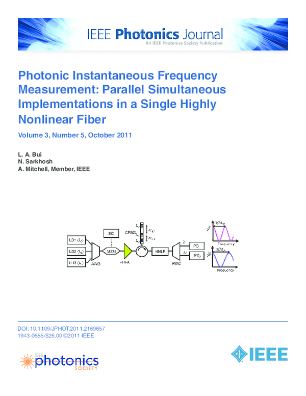 (PDF) Photonic Instantaneous Frequency Measurement Using Non-Linear Optical Mixing