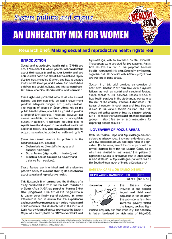 (PDF) System failures and stigma: an unhealthy mix for women | Tracy ...