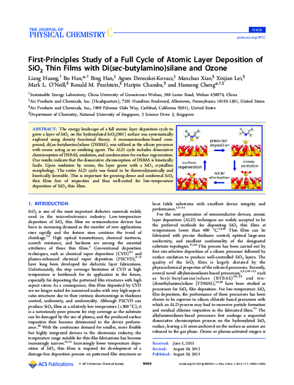 (PDF) First-Principles Study of a Full Cycle of Atomic Layer Deposition of SiO 2 Thin Films with ...