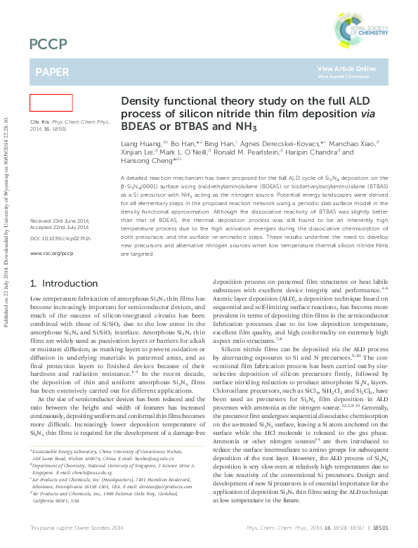 (PDF) Density functional theory study on the full ALD process of ...