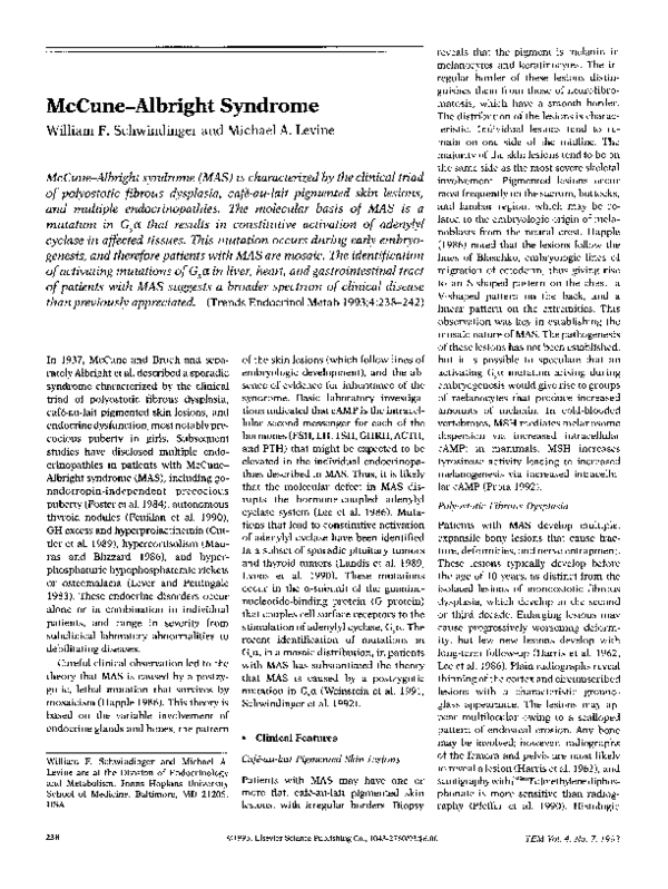 (PDF) McCune-Albright syndrome