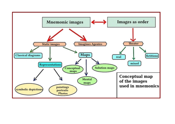 Conceptual maps of the images used in mnemonics