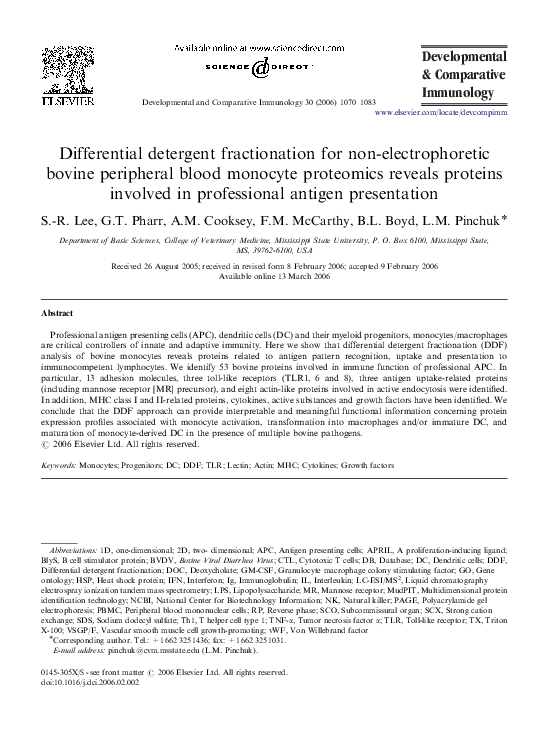 (PDF) Differential Detergent Fractionation for Non-electrophoretic ...