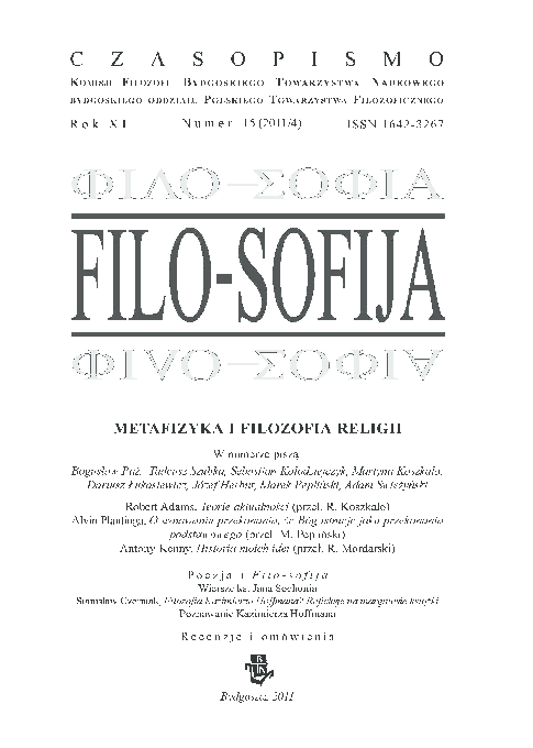 (PDF) Metafizyka i filozofia religii / Metaphysics and Philosophy of Religion - Special Issue of ...