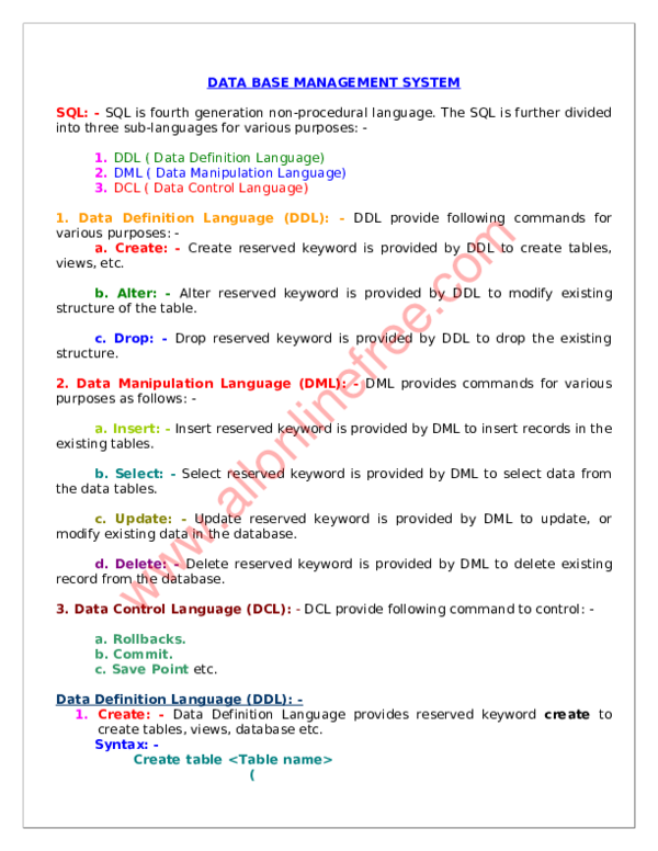 (PDF) DATA BASE MANAGEMENT SYSTEM | waqar alam - Academia.edu
