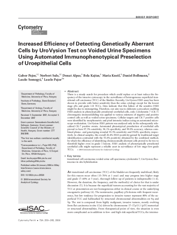(PDF) Increased efficiency of detecting genetically aberrant cells by ...