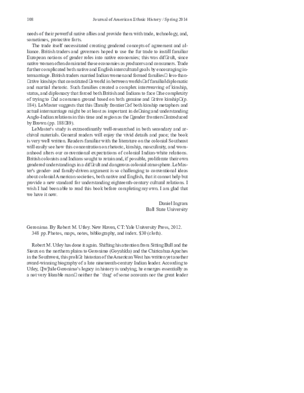 (PDF) Geronimo by Robert Utley (Review)