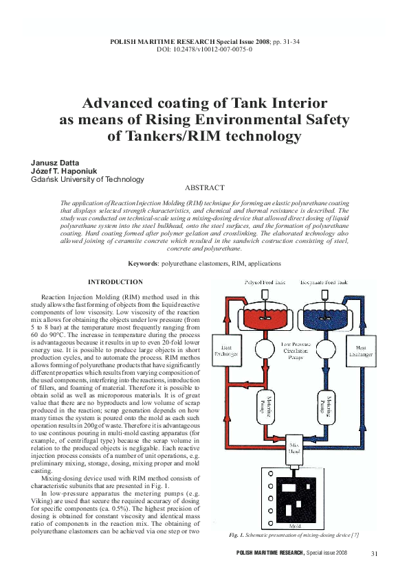 (PDF) Advanced coating of Tank Interior as means of Rising ...