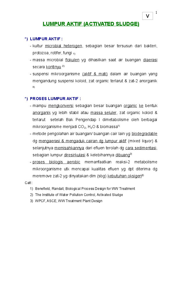(DOC) LUMPUR AKTIF (ACTIVATED SLUDGE