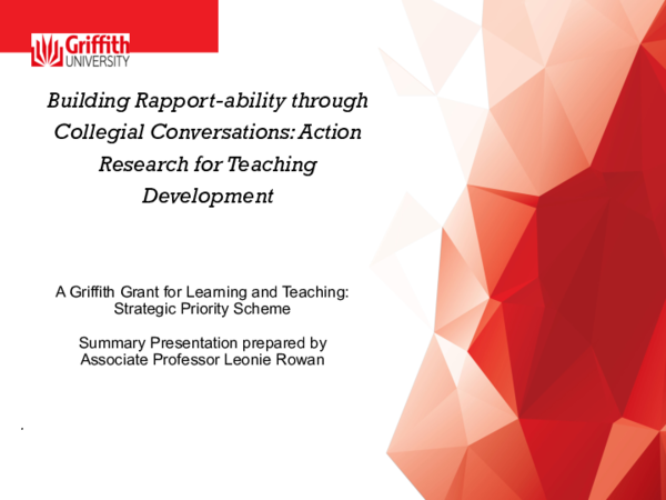 (PDF) Building Rapport-ability through Collegial Conversations: Action ...