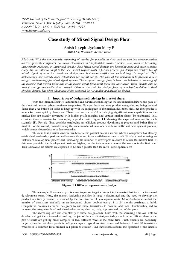 (PDF) Case study of Mixed Signal Design Flow