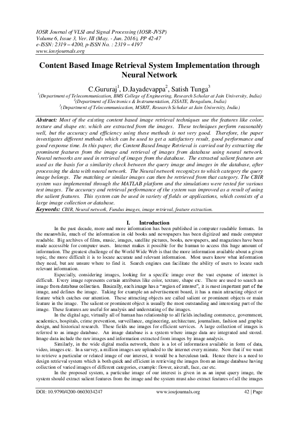 Pdf Content Based Image Retrieval System Implementation Through