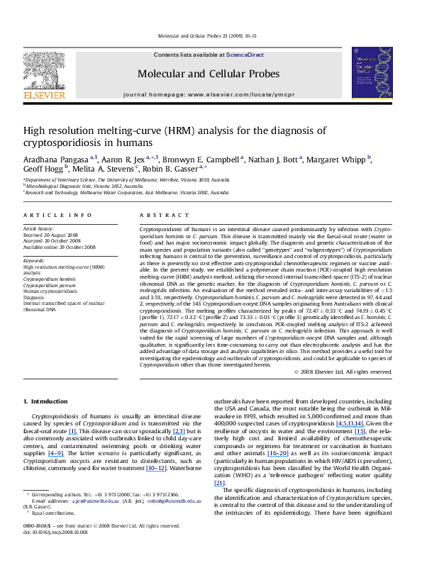 (PDF) High resolution melting-curve (HRM) analysis for the diagnosis of ...