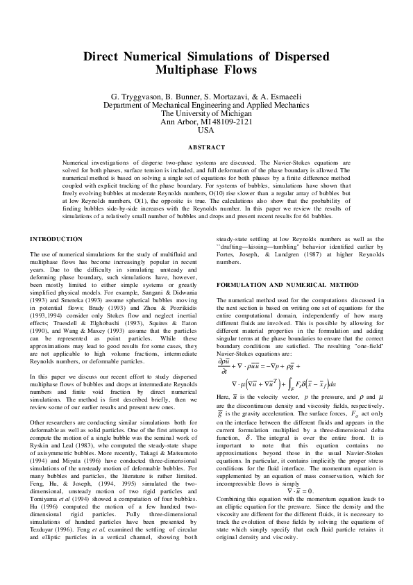(PDF) Simulating Multiphase Flows with Navier-Stokes