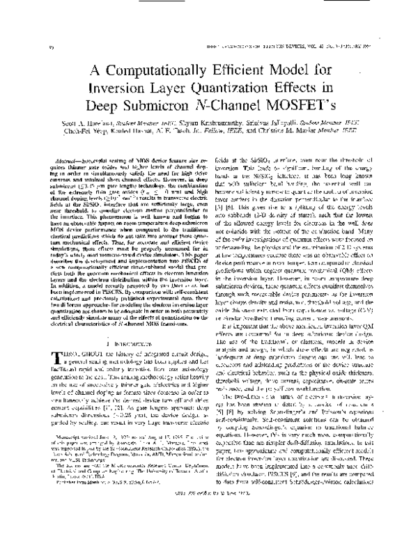 (PDF) A computationally efficient model for inversion layer ...