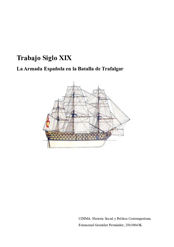 (PDF) Los navíos de línea españoles durante la batalla de Trafalgar (1805).
