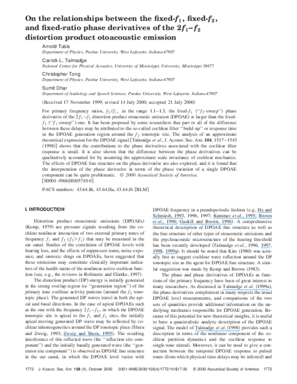 (PDF) On the relationships between the fixed-f[sub 1], fixed-f[sub 2 ...