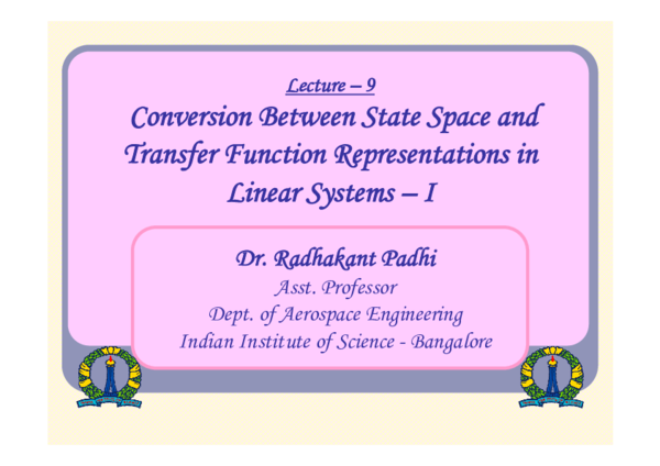 (PDF) Conversion Between State Space and Transfer Function ...