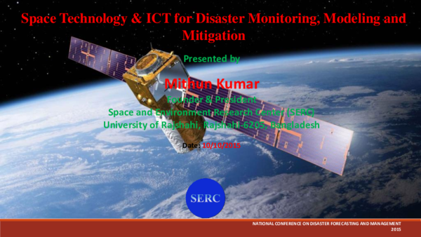 (PDF) Space Technology & ICT for Disaster Monitoring, Modeling and ...