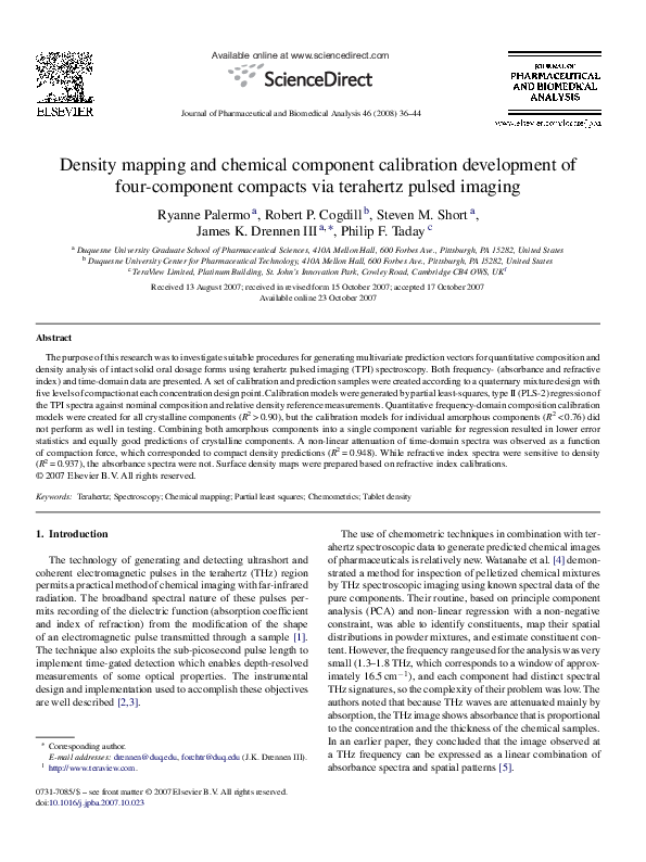 (PDF) Density mapping and chemical component calibration development of ...