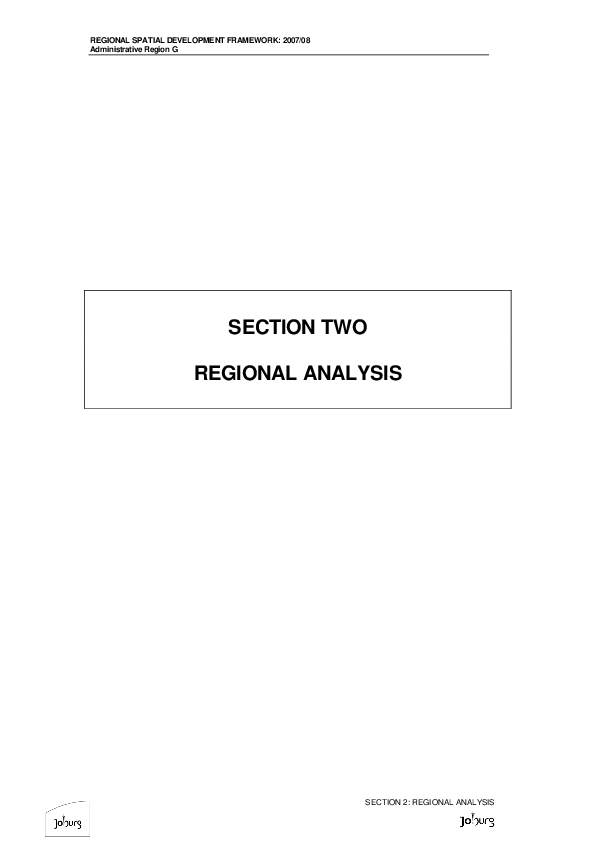 (PDF) SECTION TWO REGIONAL ANALYSIS