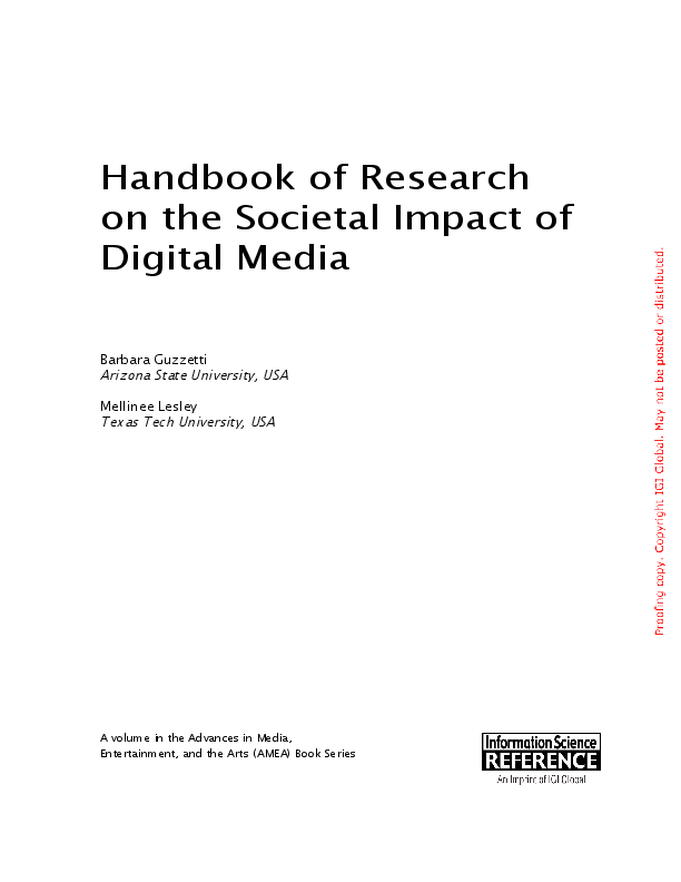 (PDF) Handbook of Research on the Societal Impact of Digital Media