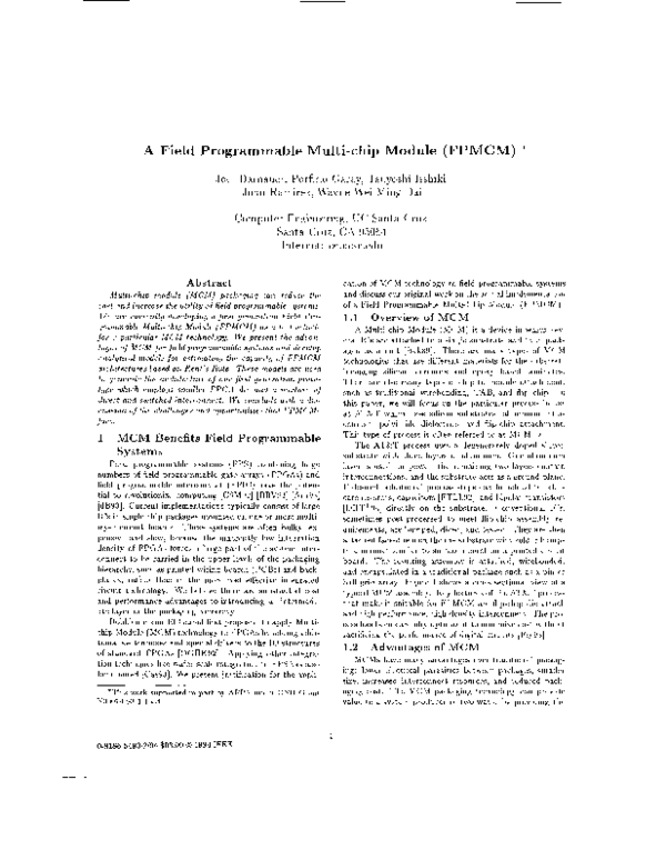 (PDF) A field programmable multi-chip module (FPMCM