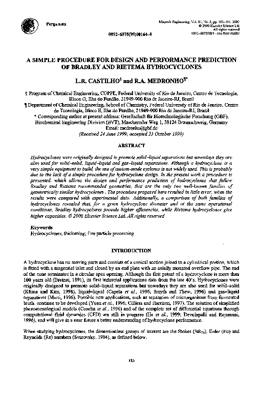 Pdf A Simple Procedure For Design And Performance Prediction Of