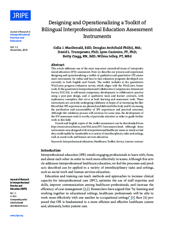 (PDF) Designing and Operationalizing a Toolkit of Bilingual ...