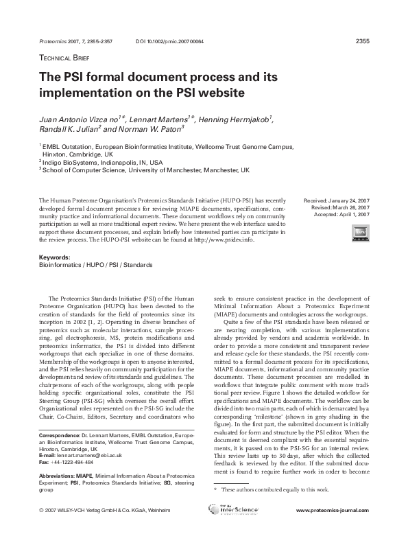 (PDF) The PSI formal document process and its implementation on the PSI ...