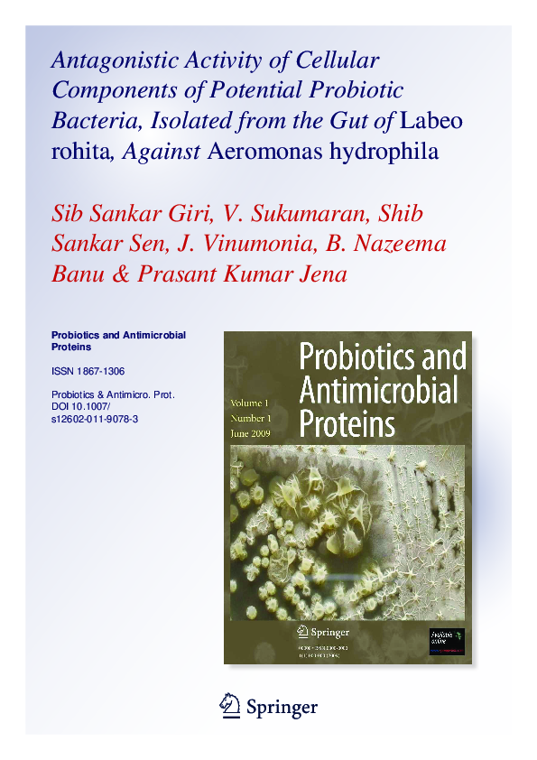 (PDF) Antagonistic Activity of Cellular Components of Potential ...
