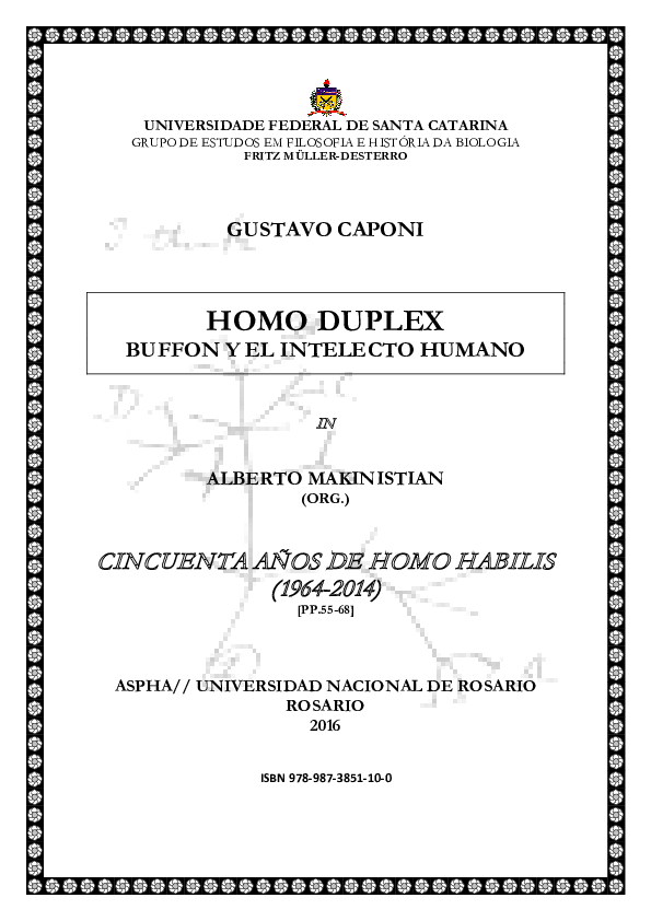 (PDF) HOMO DUPLEX: BUFFON Y EL INTELECTO HUMANO