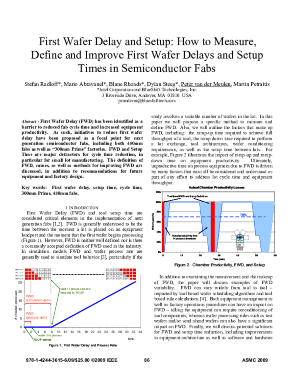 (PDF) First Wafer Delay and setup: How to measure, define and improve ...