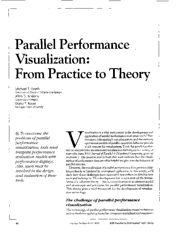 (PDF) Parallel performance visualization: from practice to theory