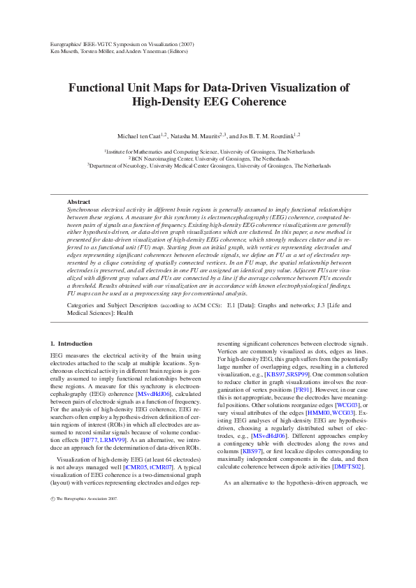 (PDF) Functional Unit Maps for Data-Driven Visualization of High-Density EEG Coherence