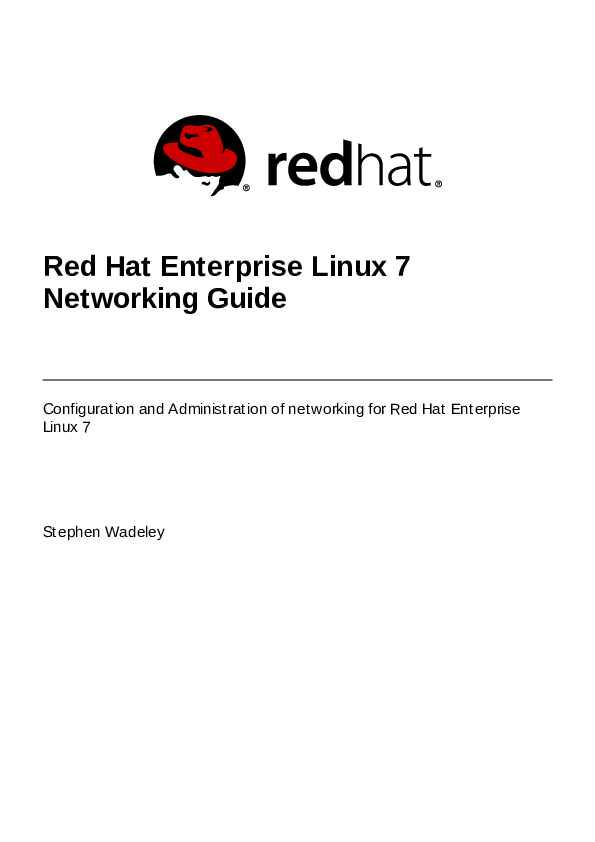 Pdf Red Hat Enterprise Linux 7 Networking Guide Configuration And