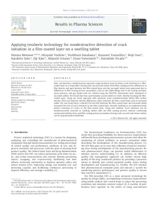 (PDF) Applying terahertz technology for nondestructive detection of ...
