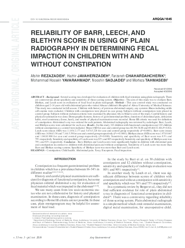 (PDF) RELIABILITY OF BARR, LEECH, AND BLETHYN SCORE IN USING OF PLAIN ...