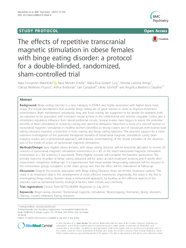 (PDF) Effects of repetitive transcranial magnetic stimulation of the dorsolateral prefrontal ...