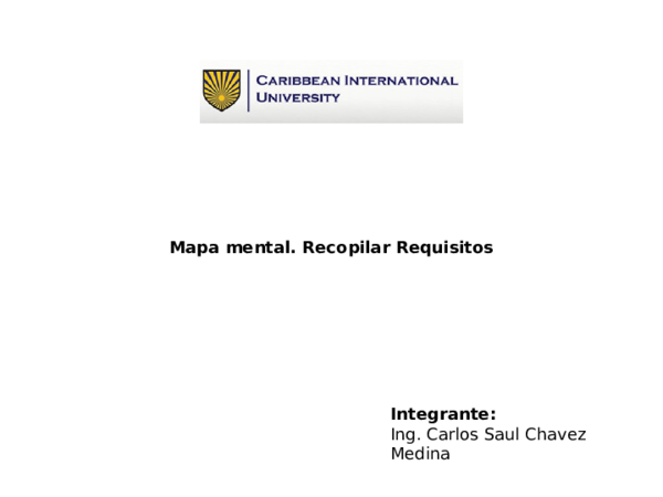 (PPT) Mapa mental Recopilar Requisitos