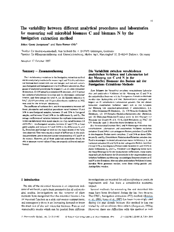 (PDF) The variability between different analytical procedures and ...