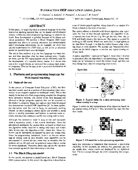 (PDF) Interactive DSP education using Java