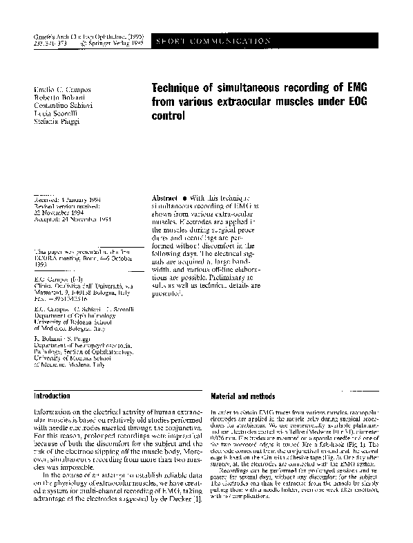 (PDF) Technique of simultaneous recording of EMG from various ...