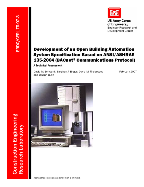 (PDF) Development of an Open Building Automation System Specification Based on ANSI/ASHRAE 135 ...